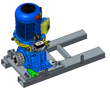 16VEC RH Escalator Machine Replacement 11.7 Kw Escalator Motor Power