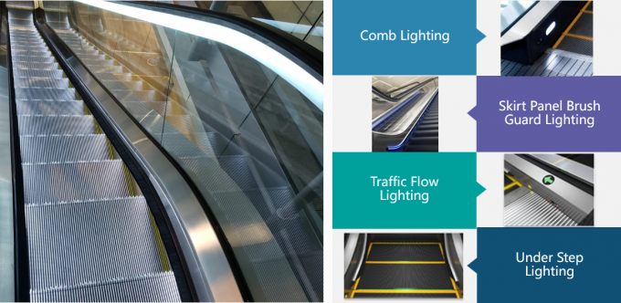 Width 1000 Moving Walk Escalator OEM Shopping Mall Escalator With ...