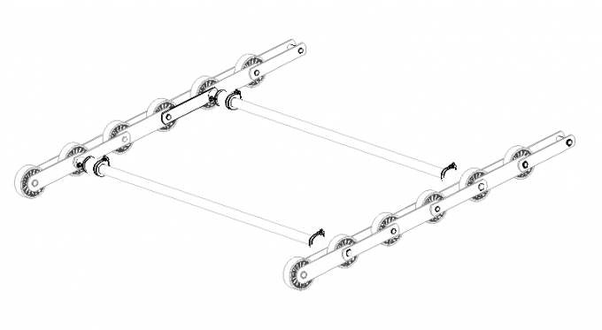 Pitch 135.73 Escalator Step Chain CNAS Escalator Solid Axles