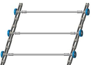 Pitch 135.46 Escalator Step Chain Solid Axles 520 Escalator Chain Oil ...