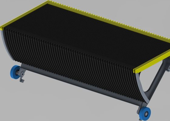 Stainless Steel Escalator Step Type 1000 800 600 Black Color 3 Sides ...