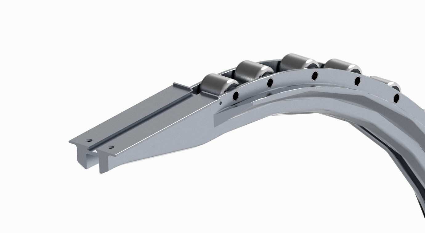 Escalator Handrail Guide Track - Roller Newel , Aluminium Profile ...